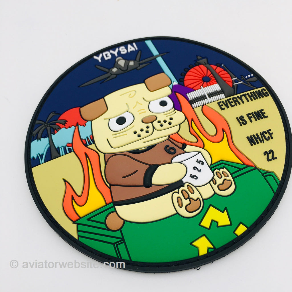 525th FS Bulldogs "2022 Red Flag" F-22 Raptor PVC Patch | AVIATORwebsite