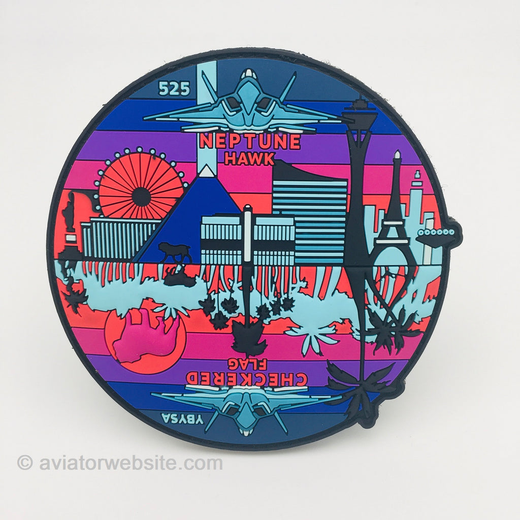 525th FS Bulldogs "2022 Checkered Flag" F-22 Raptor PVC Patch ...