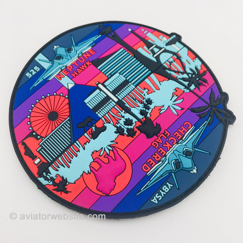 525th FS Bulldogs "2022 Checkered Flag" F-22 Raptor PVC Patch ...