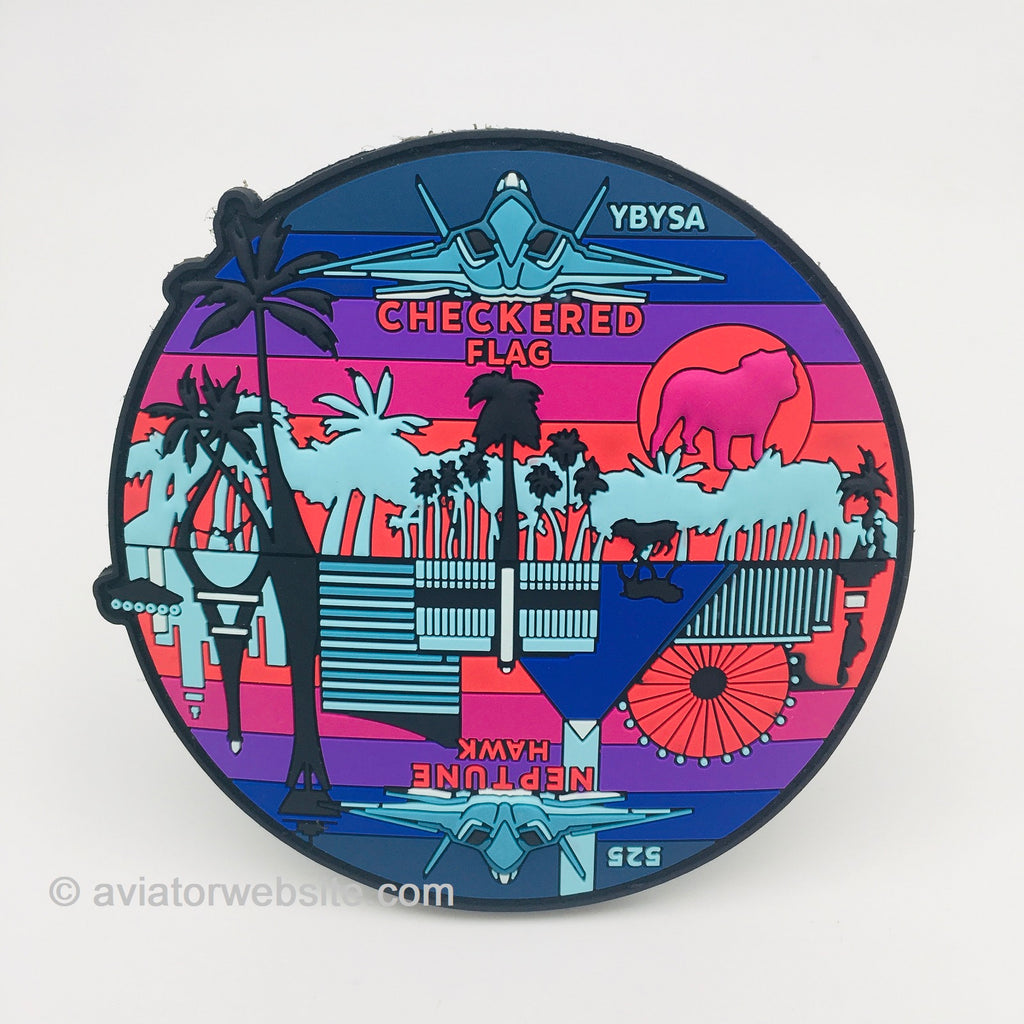 525th FS Bulldogs "2022 Checkered Flag" F-22 Raptor PVC Patch ...