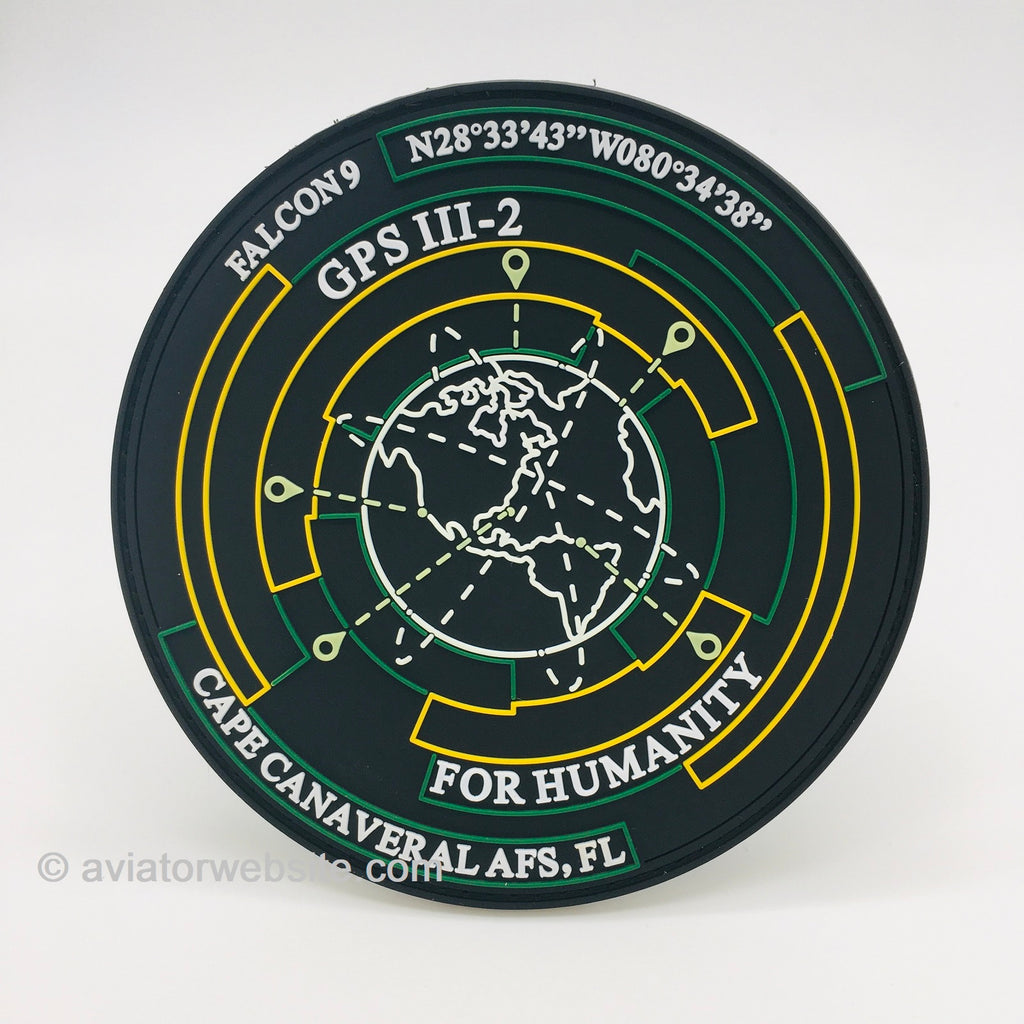 Falcon 9 Rocket GPS Block III Launch Patch - PVC - MP0146 | AVIATORwebsite