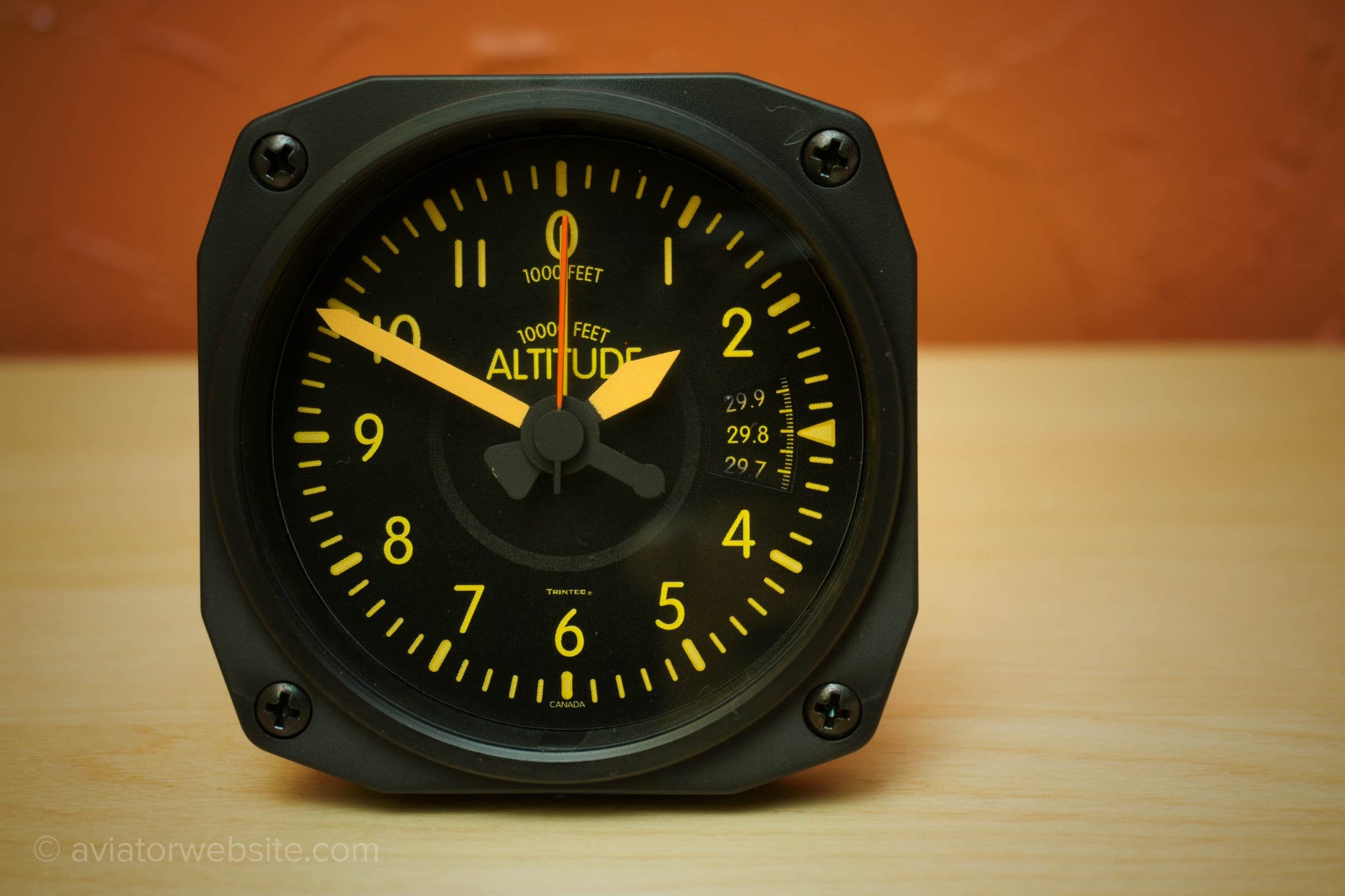 Desk Alarm Clock, Vintage Altimeter | AVIATORwebsite