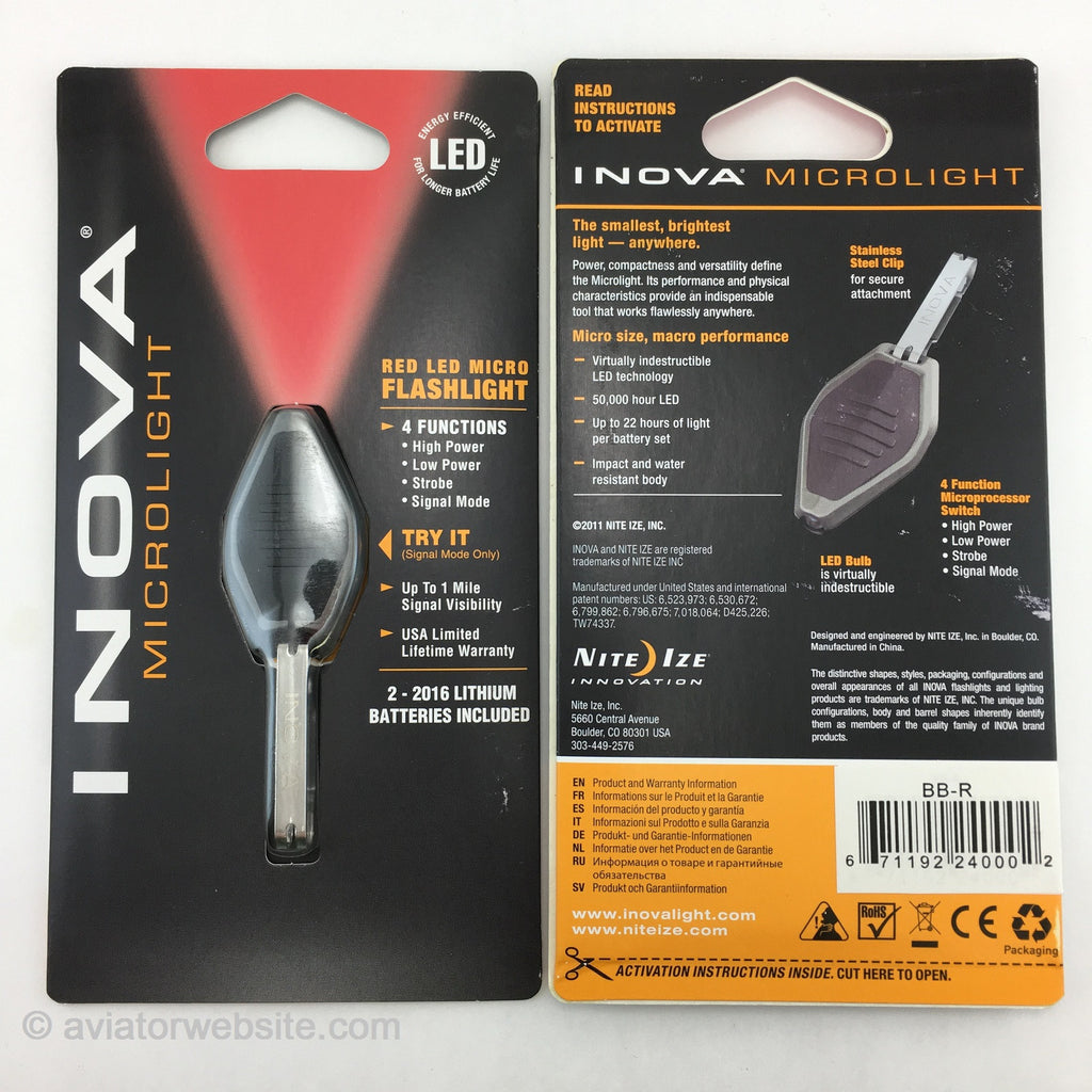 RED LED, NITE IZE INOVA MICROLIGHT | AVIATORwebsite